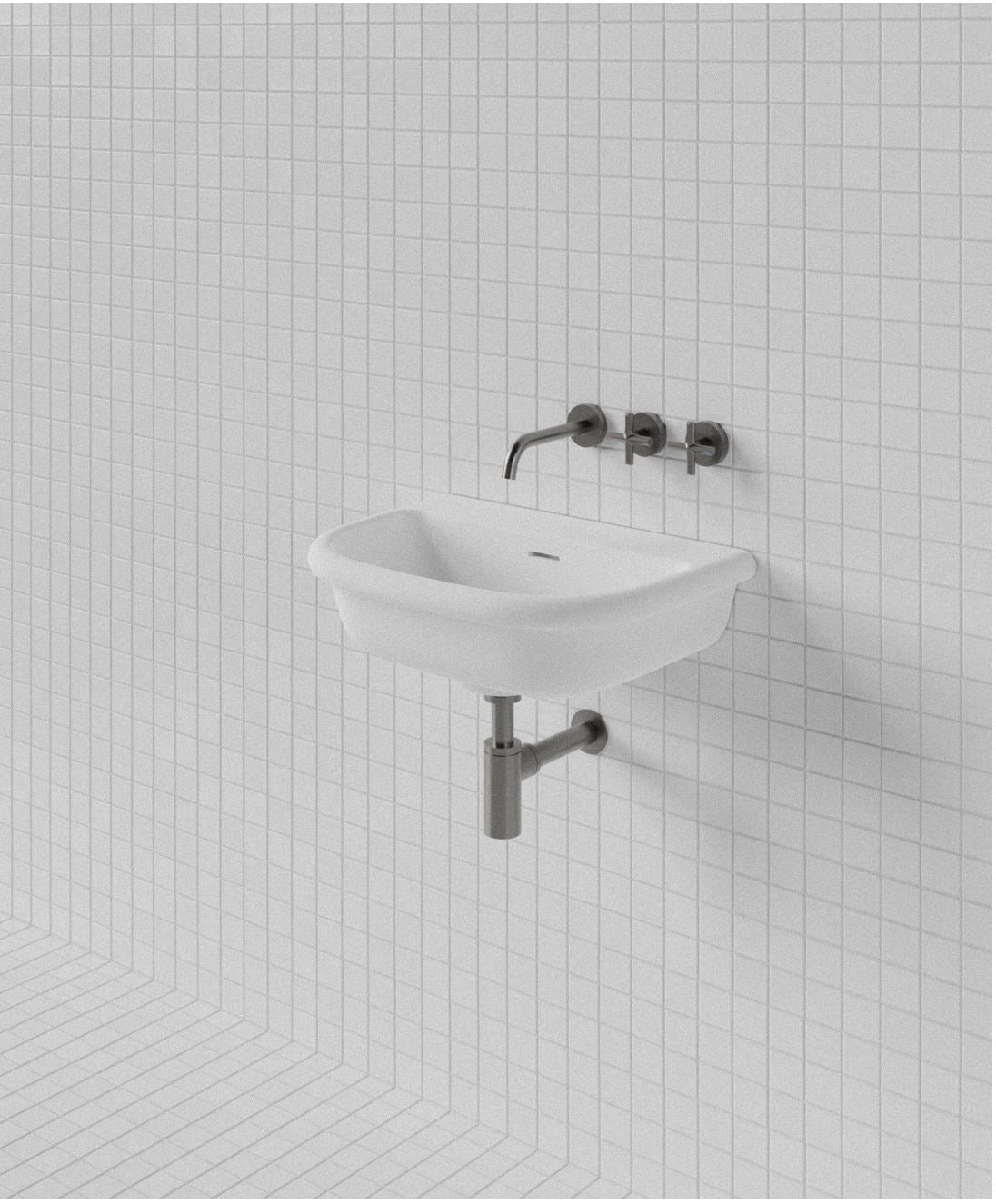 MAINSWATER Rippu Wall Basin With Overflow 550 x 395 x 150 – The Source