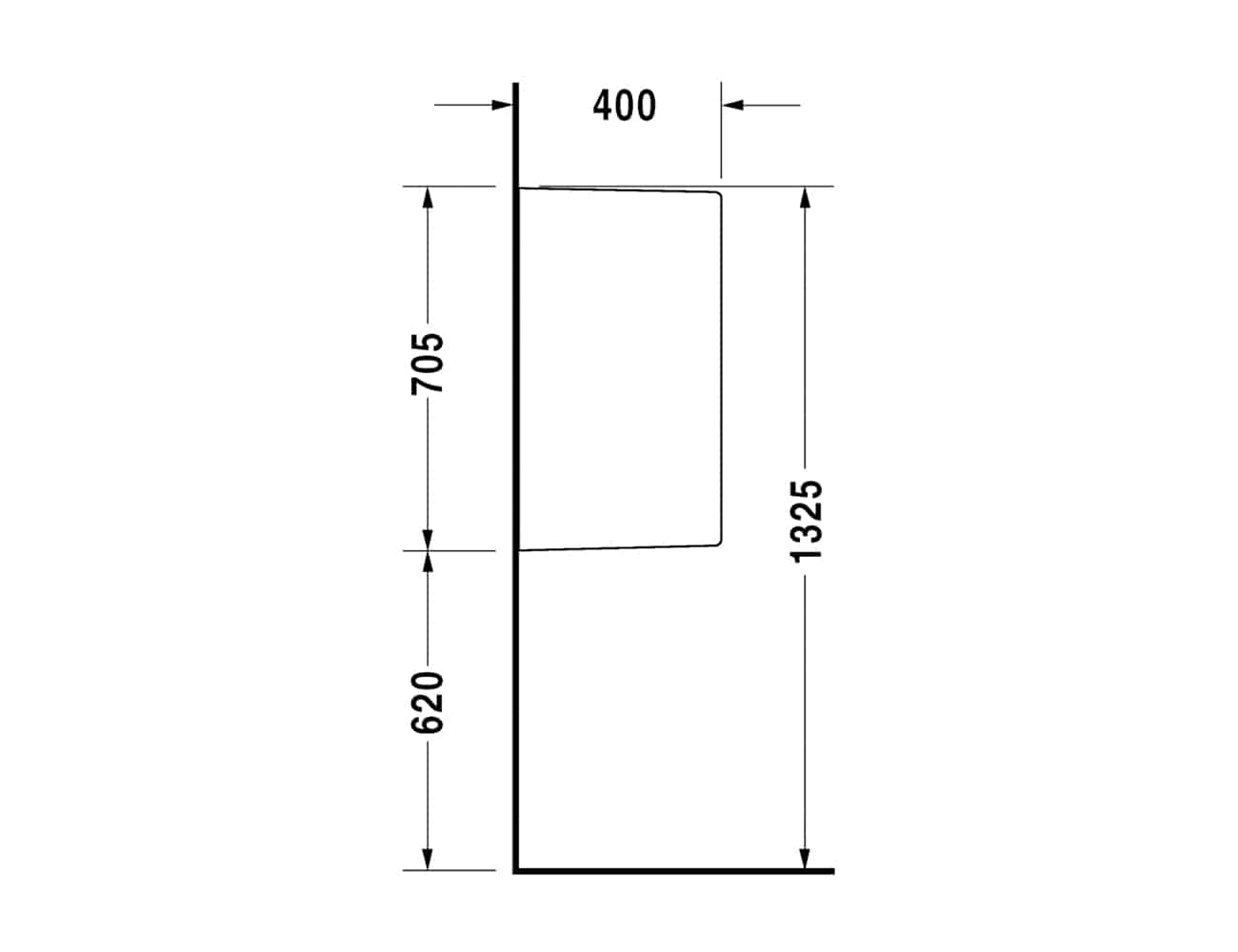 DURAVIT Starck 3 Ceramic Urinal Partition 705x400mm, White Alpin - The ...
