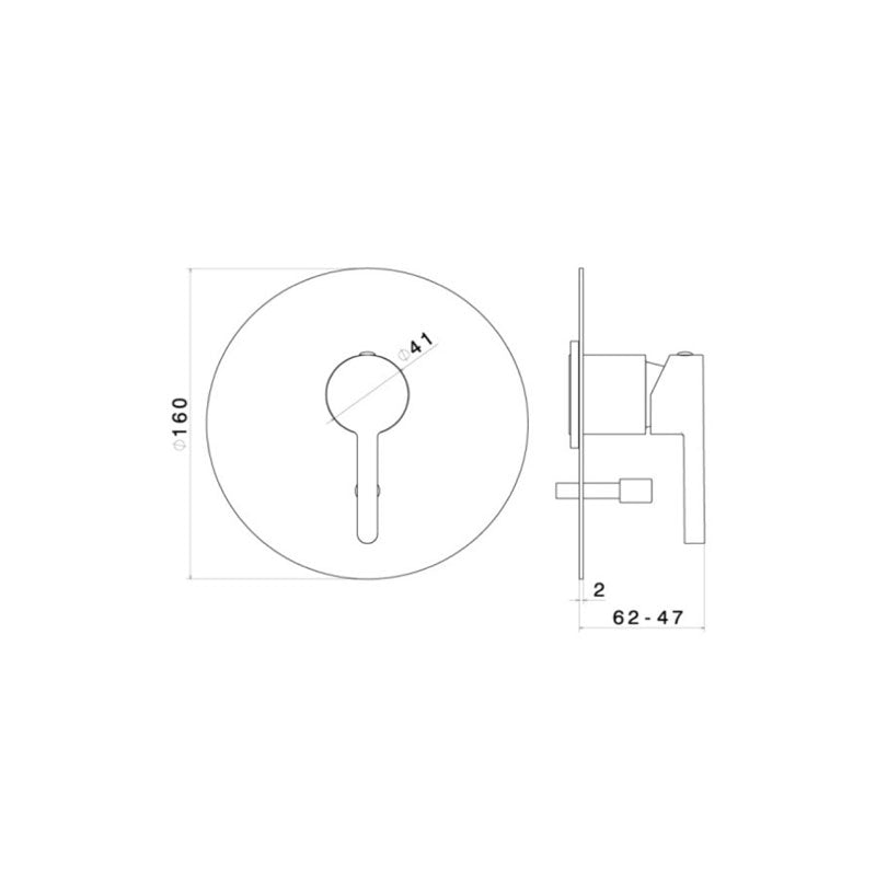 Newform Ergo Wall Diverter Mixer - Chrome – The Source