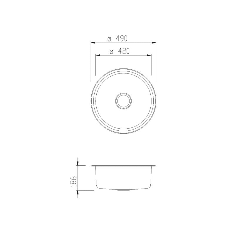 Oliveri Solitaire Round Sink LR510 – The Source