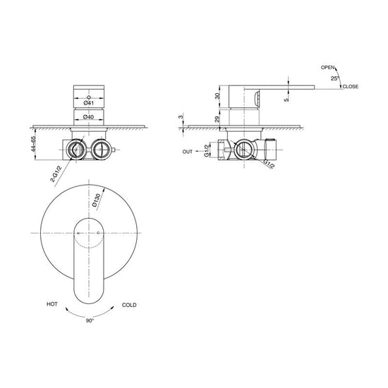 Parisi Ellisse Wall Mixer Large - Chrome – The Source